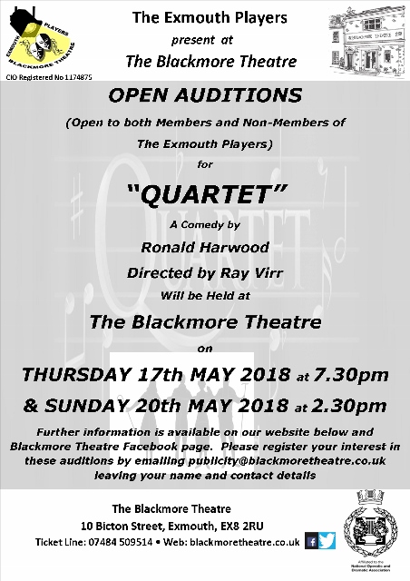 Open Auditions for "Quartet" | The Exeter Daily