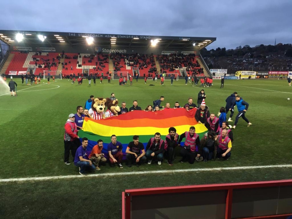 Applause from fans when Exeter City FC supported Rainbow Laces campaign ...