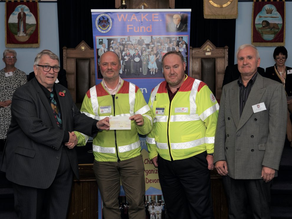 Devon Freemasons donate £1,500 to South West Blood Bikes | The Exeter Daily