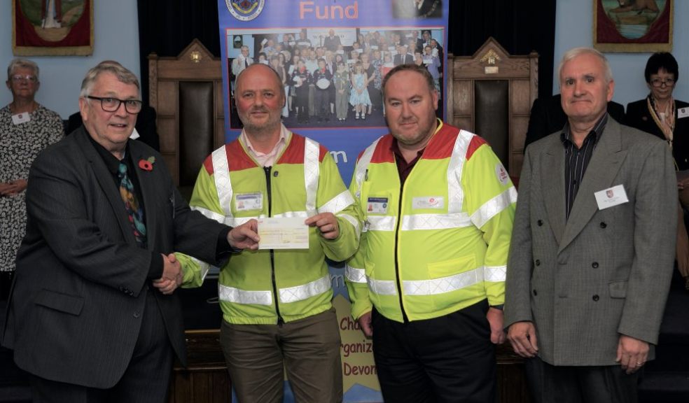 Devon Freemasons donate £1,500 to South West Blood Bikes | The Exeter Daily